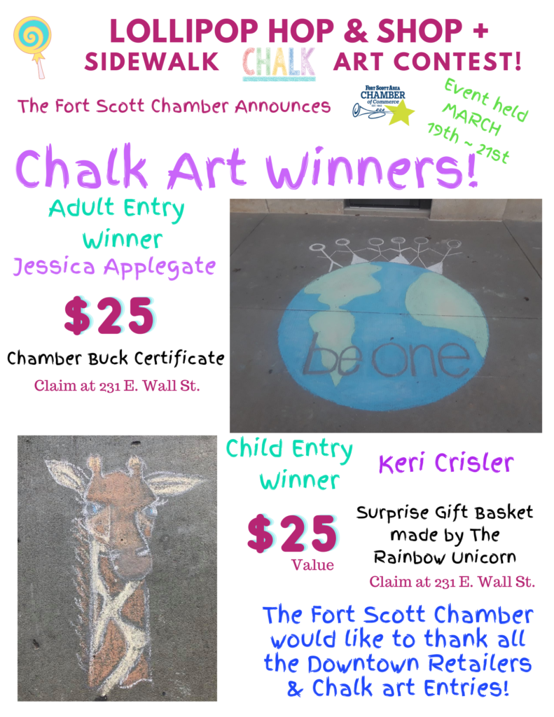 Chalk Art Winners Announced | Fort Scott Biz
