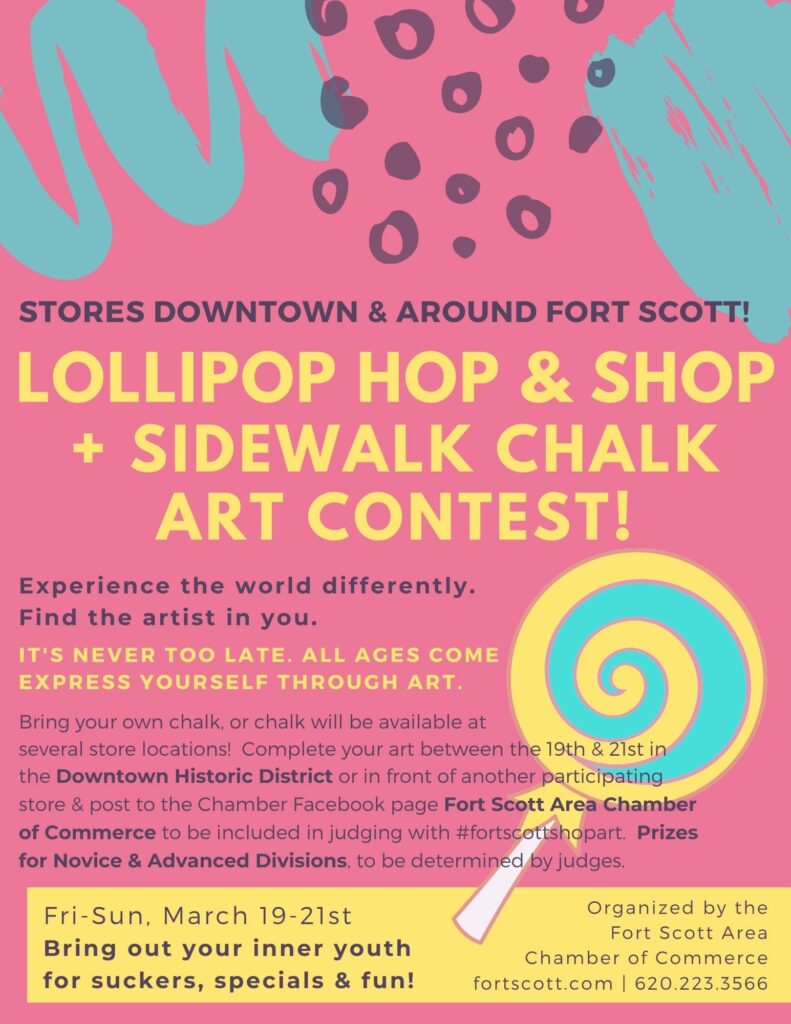 March 19: Lollipop Hop and Shop, Plus Sidewalk Chalk Art Contest | Fort ...