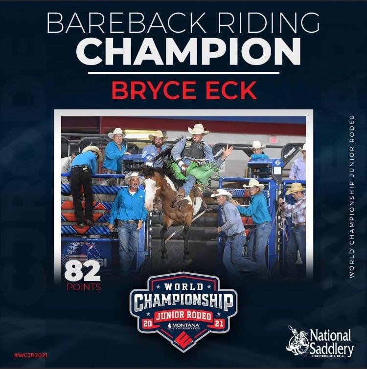 Bryce Eck: World Champion In Junior Rodeo Bareback Riding | Fort Scott Biz
