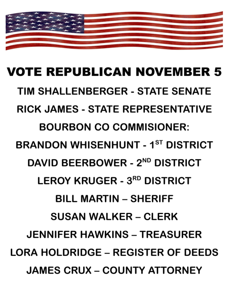AD: Vote Republican On November 5 | Fort Scott Biz