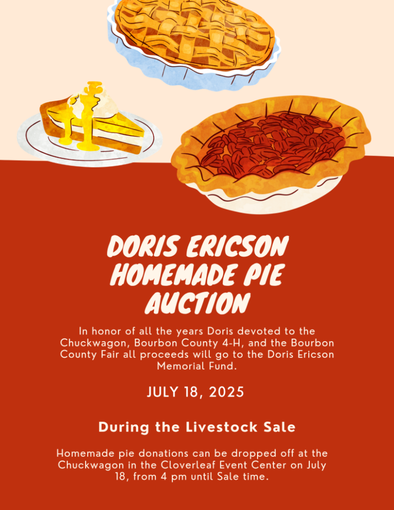 Donate a Homemade Pie for the Bourbon County Fair Doris Ericson Pie ...