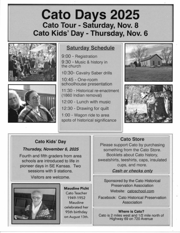 CATO CELEBRATES ITS PIONEER HISTORY WITH CATO DAYS | Fort Scott Biz